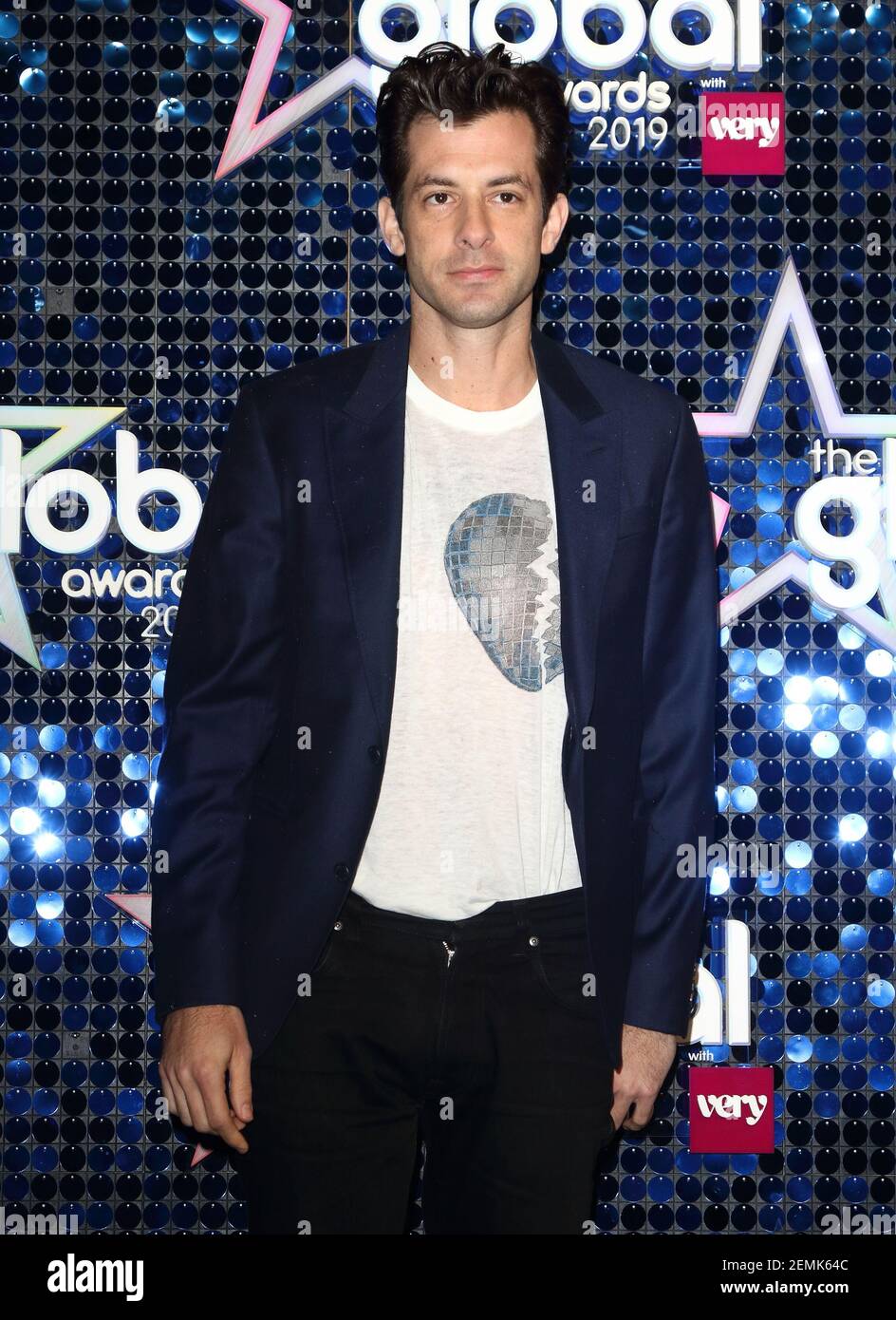 Mark Ronson on the blue carpet at The Global Awards at the Eventim ...