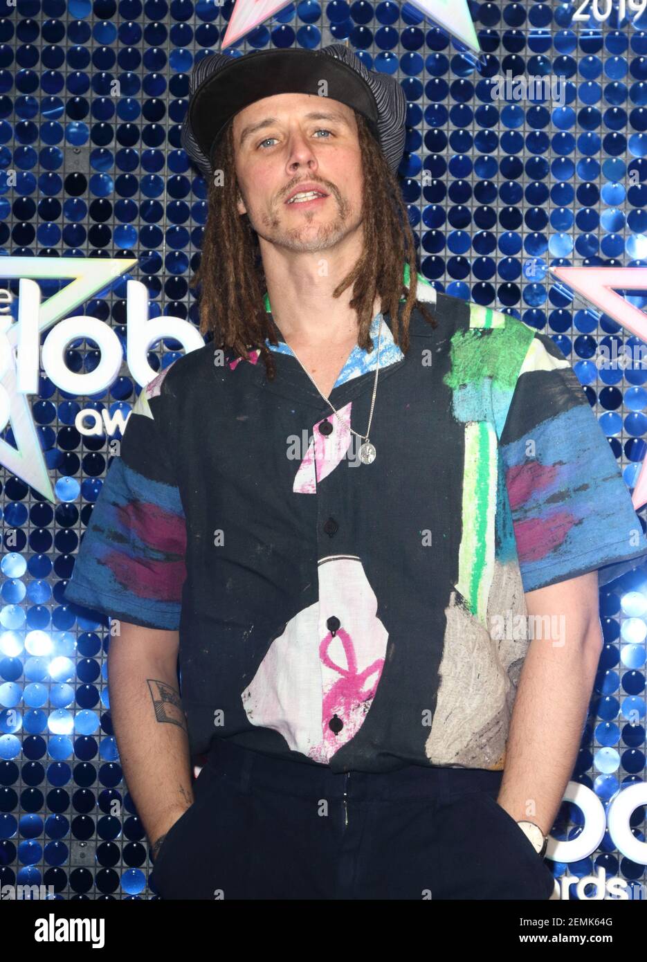 JP Cooper on the blue carpet at The Global Awards at the Eventim Apollo ...