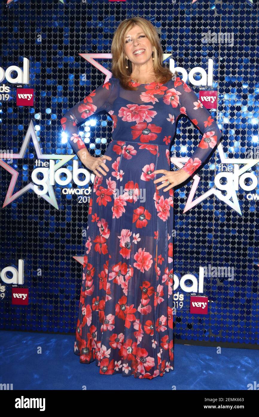 Kate Garraway on the blue carpet at The Global Awards at the Eventim ...
