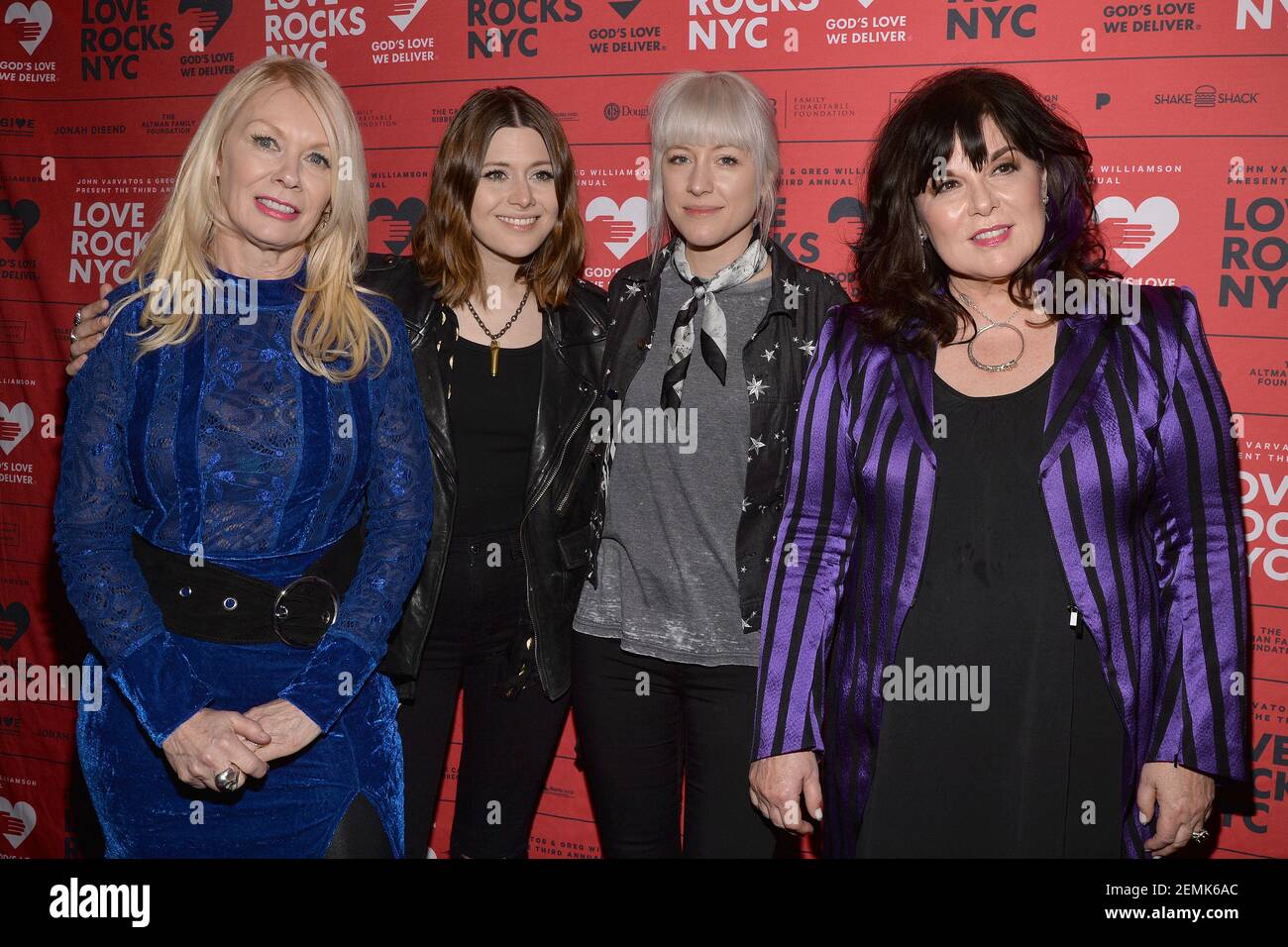 (L-R) Musicians Nancy Wilson, Rebecca Lovell, Megan Lovell and Ann ...