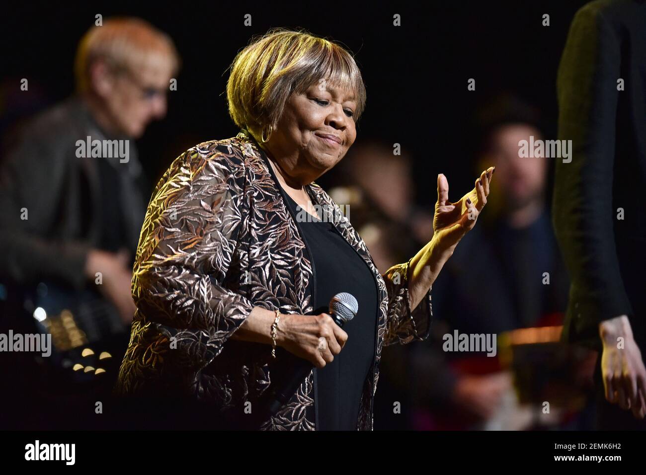 Singer Mavis Staples performs during the 3rd Annual LOVE ROCKS NYC ...