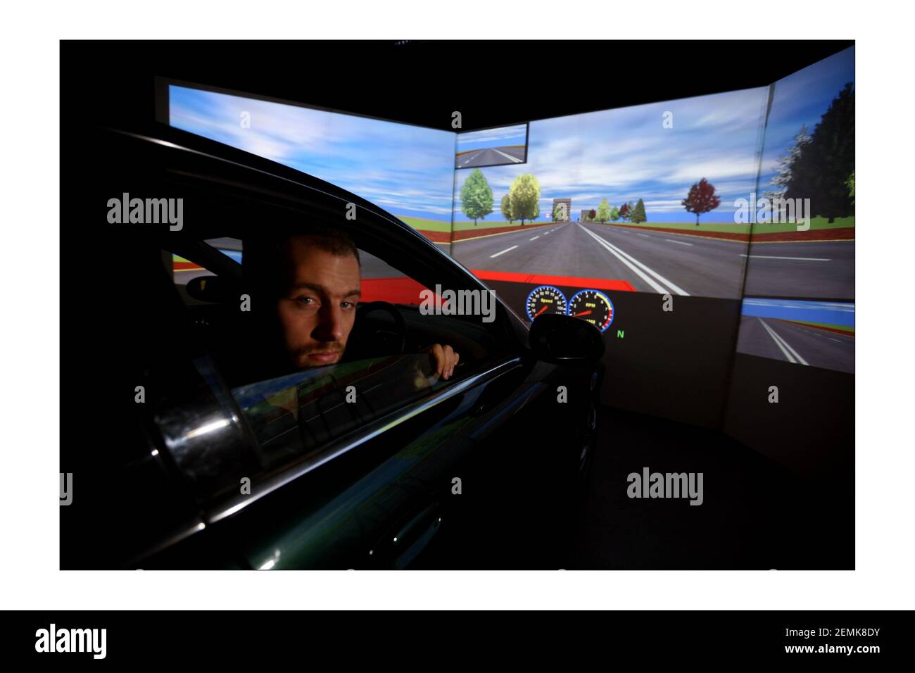 Simon Usborne in a driving simulator the morning after a night of heavy ...