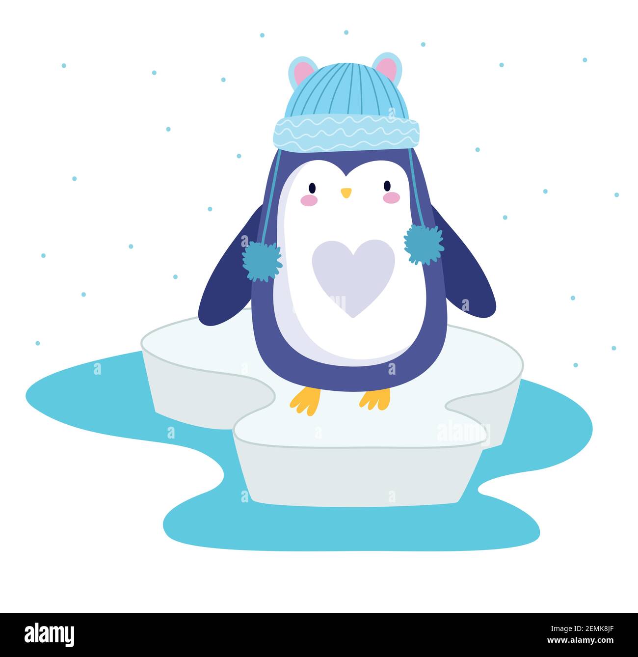 penguin hat ice water cartoon Stock Vector Image & Art - Alamy
