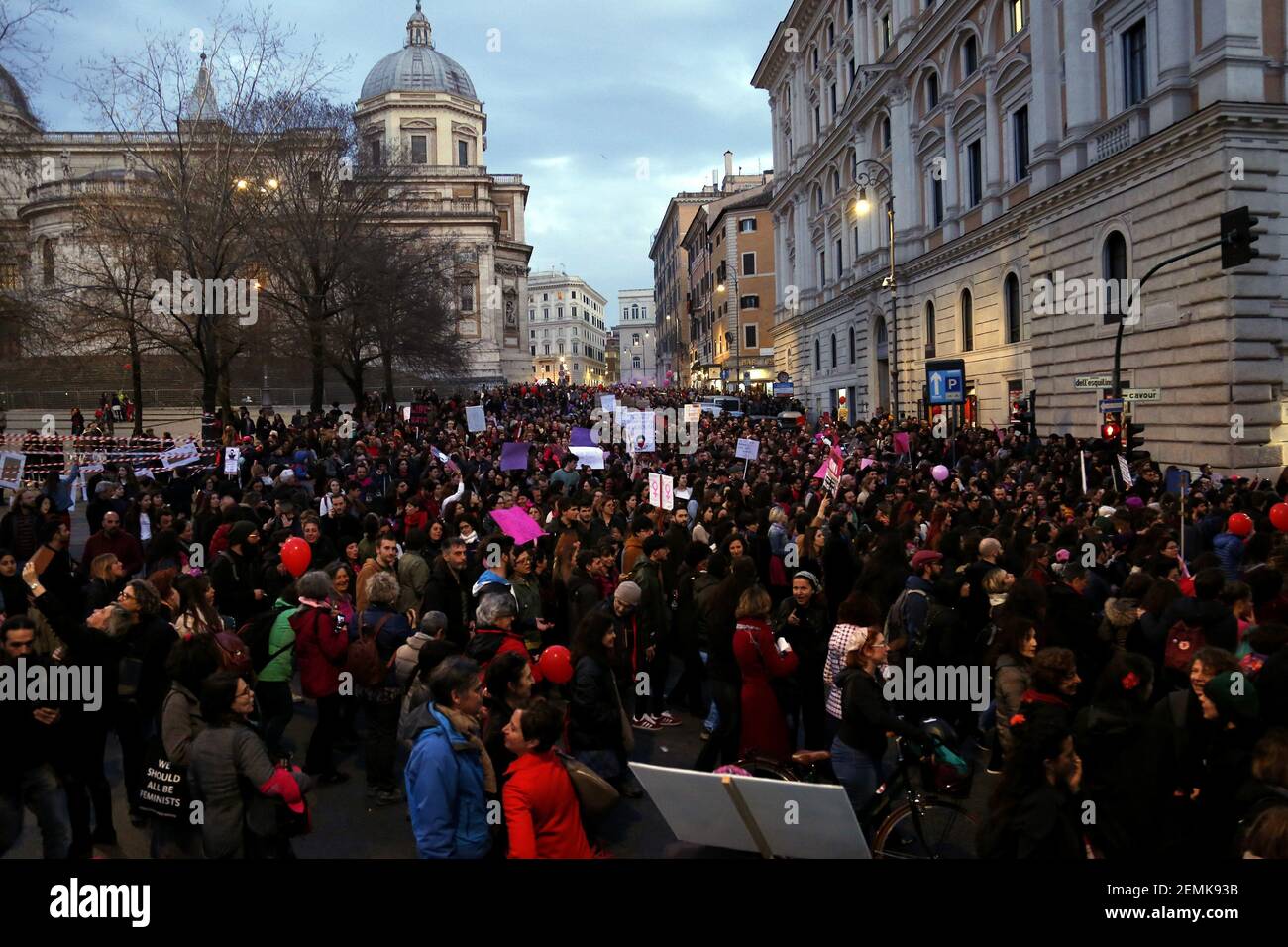 Rome March 8th 2019. Demonstration and strike for the International ...