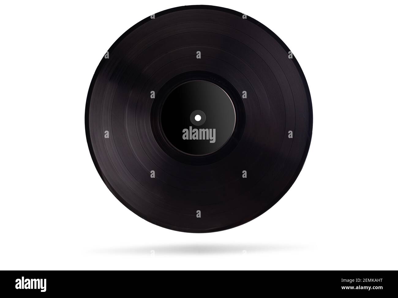 Old retro vinyl record from the 70s, 80s, 90s on a white background ...