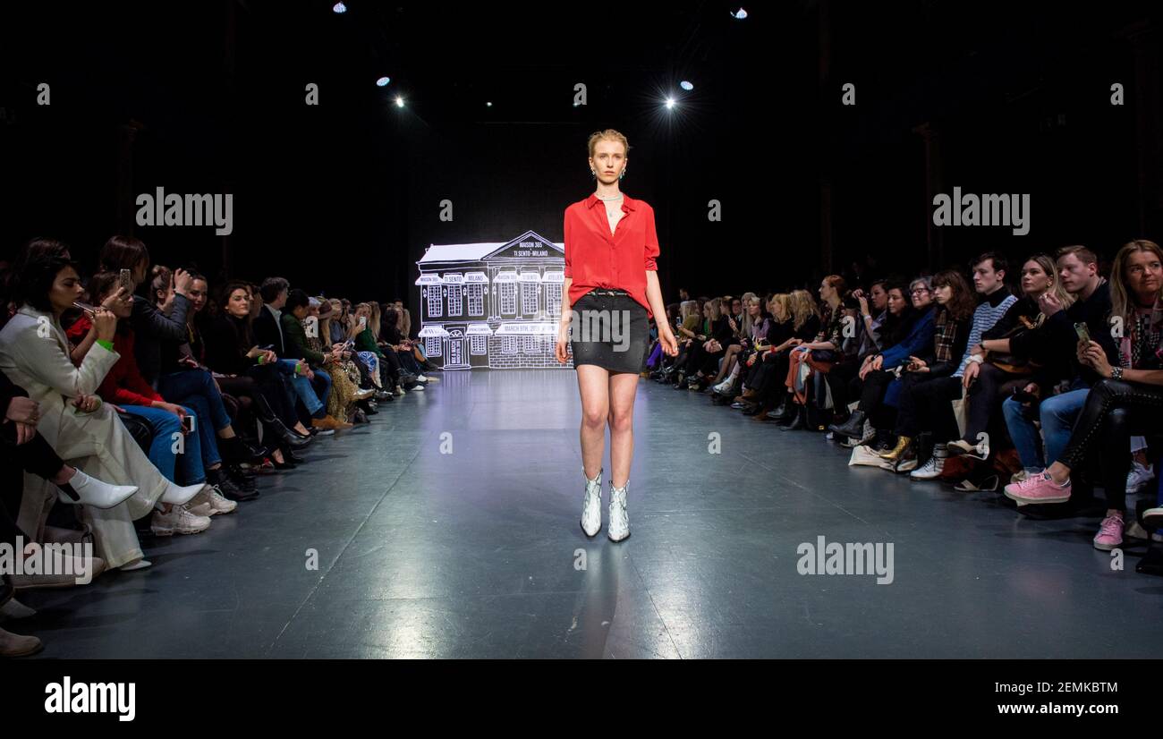Models on the catwalk and backstage during Amsterdam Fashion Week ...