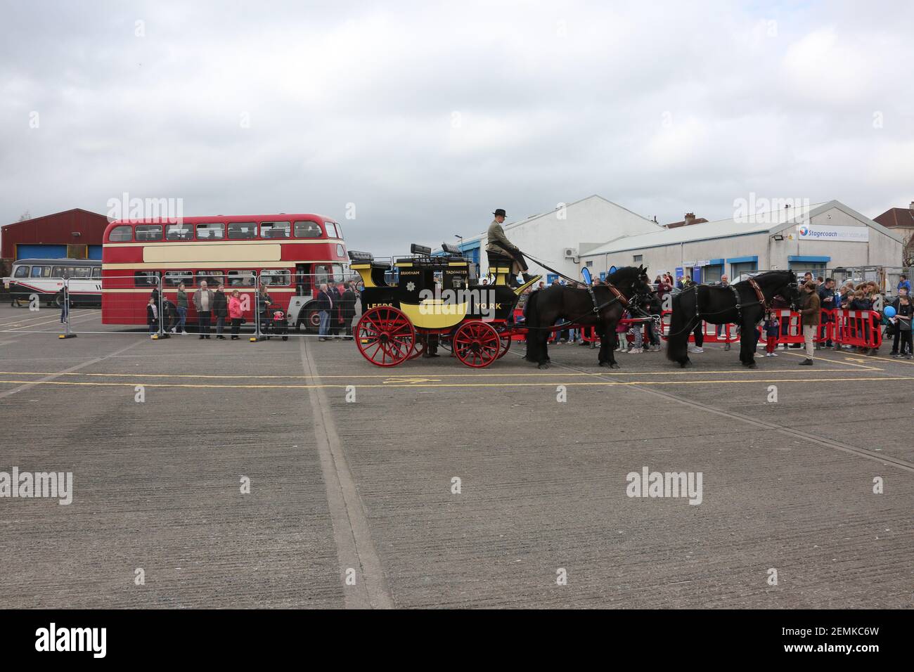 Stagecoach Garage, Kilmarnock, Scotland, UK 08 April 2018. An open day ...