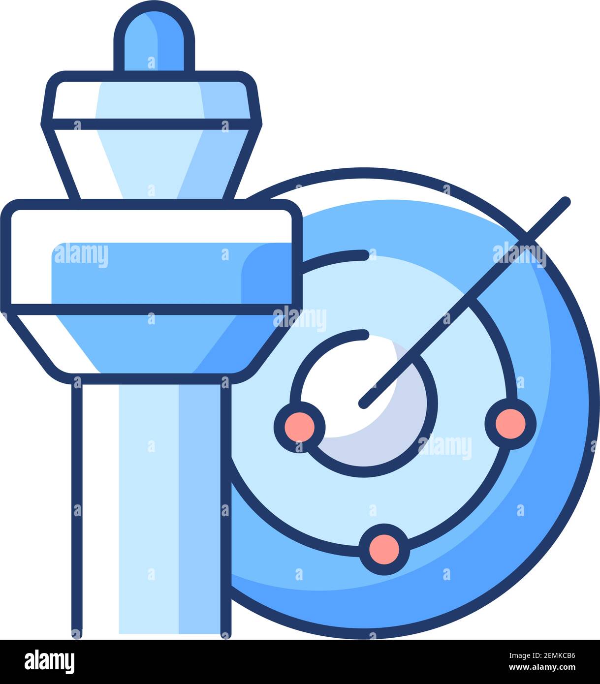 Air traffic control RGB color icon Stock Vector Image & Art - Alamy