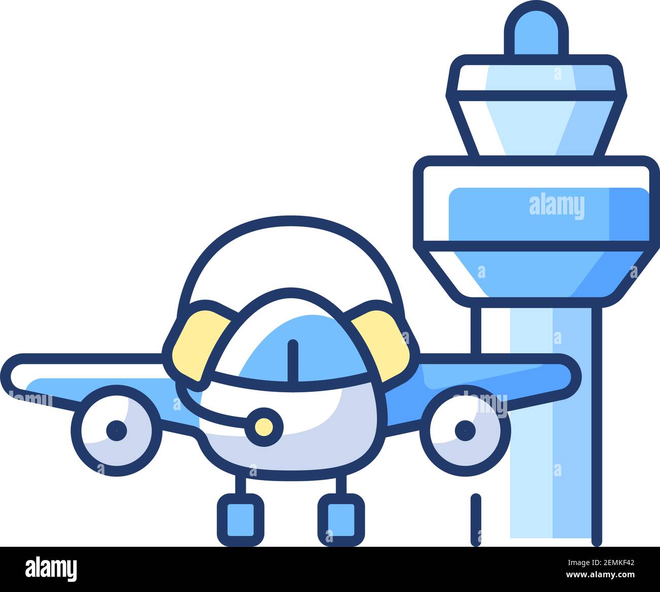 Flight dispatch RGB color icon Stock Vector Image & Art - Alamy