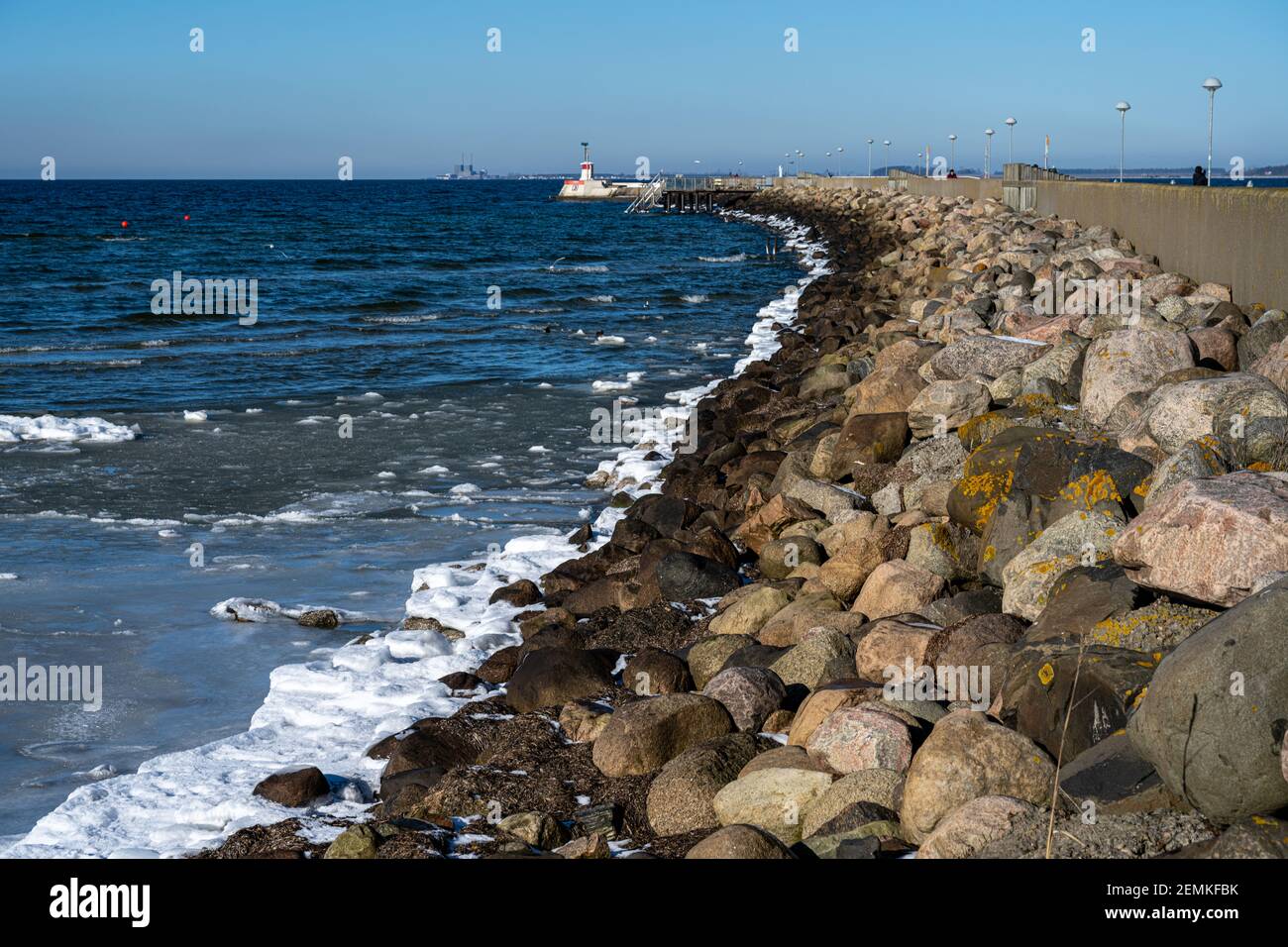 A picture of a wave breaker protecting a harbor. Picture from Lomma ...