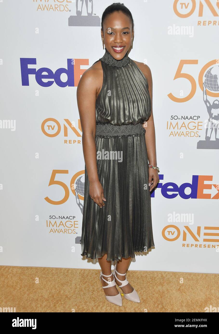 Avia Fields arrives at the 50th NAACP Image Awards Nominees Luncheon ...