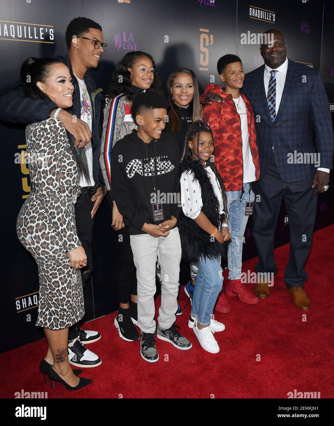 Shaunie O'Neal, Shaquille O'Neal and Kids at the Grand Opening of ...