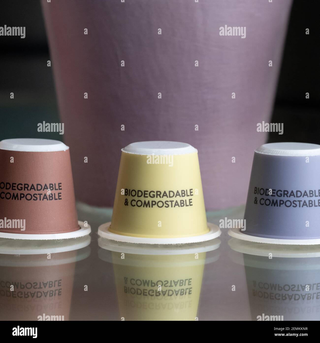 Colourful, sustainable eco friendly coffee capsules. The pods are ...