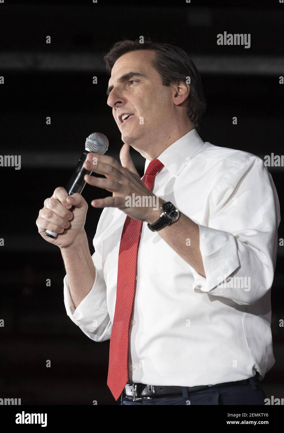 New York State Senator Michael Gianaris speaks at US Senator Elizabeth ...