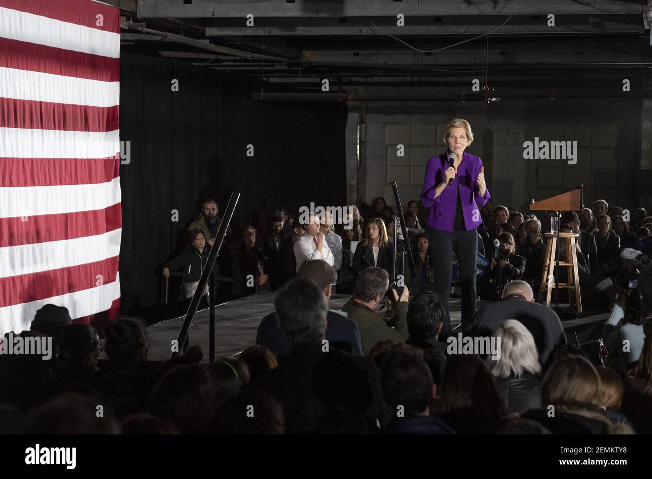 US Senator Elizabeth Warren Democrat speaks during campaign event at ...