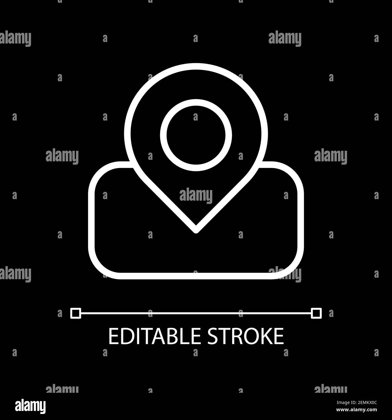 Maps app white linear icon for dark theme Stock Vector Image & Art - Alamy