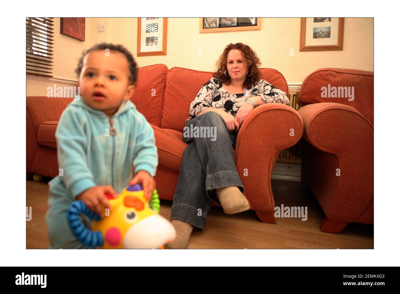 Louise Winchester with her son Tre' Jordan Winchester (13 months) at ...