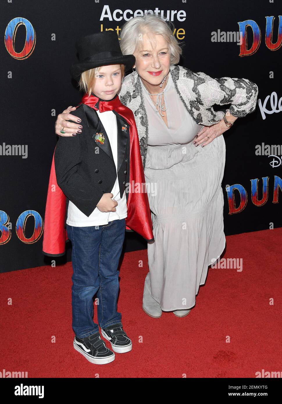 Dame Helen Mirren and Grandson Waylon at Disney's "Dumbo" Los Angeles ...