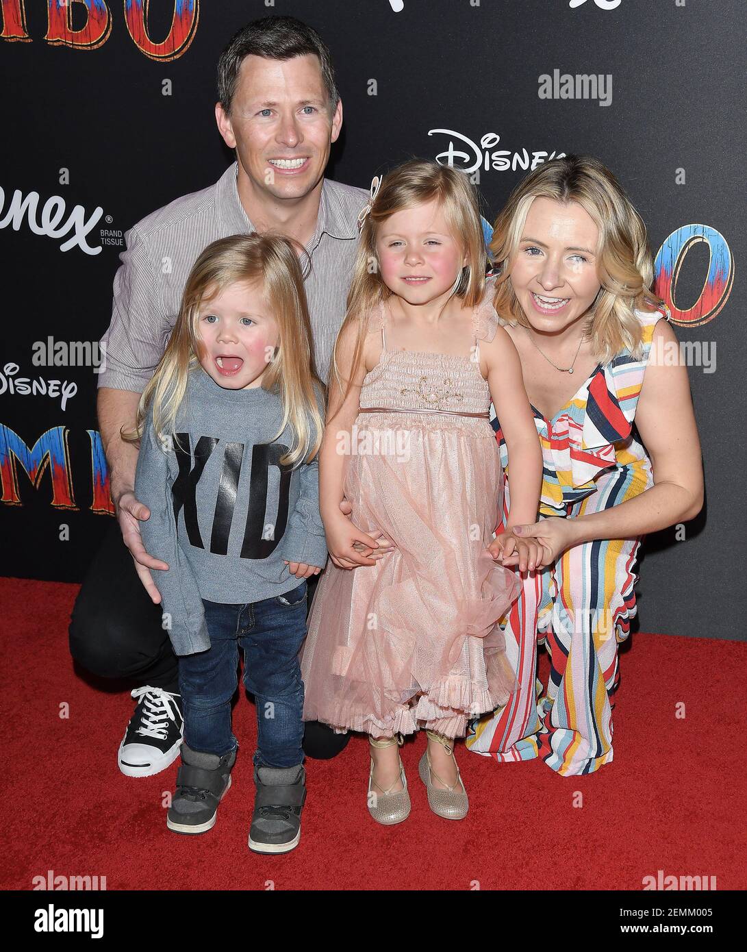 Beverley Mitchell and family at Disney's "Dumbo" Los Angeles Premiere ...