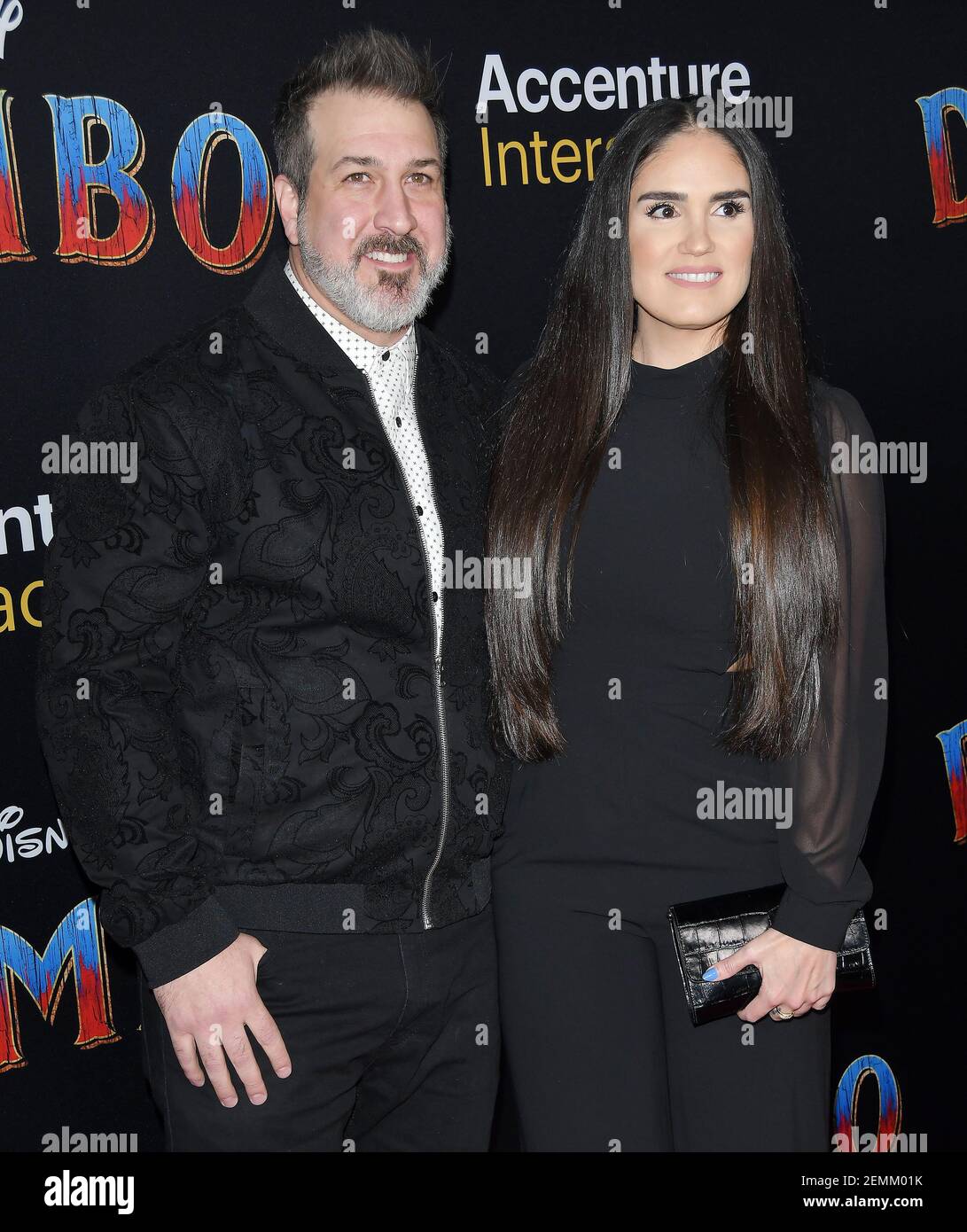 (L-R) Joey Fatone and Izabel Araujo at Disney's "Dumbo" Los Angeles ...