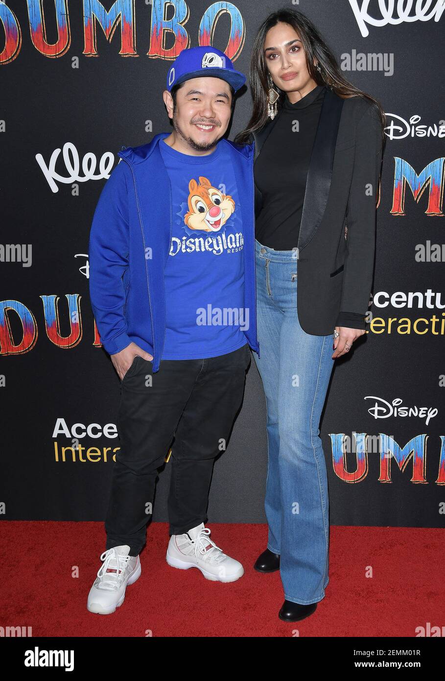 (L-R) Eric Bauza and Elishia Perosa at Disney's "Dumbo" Los Angeles ...