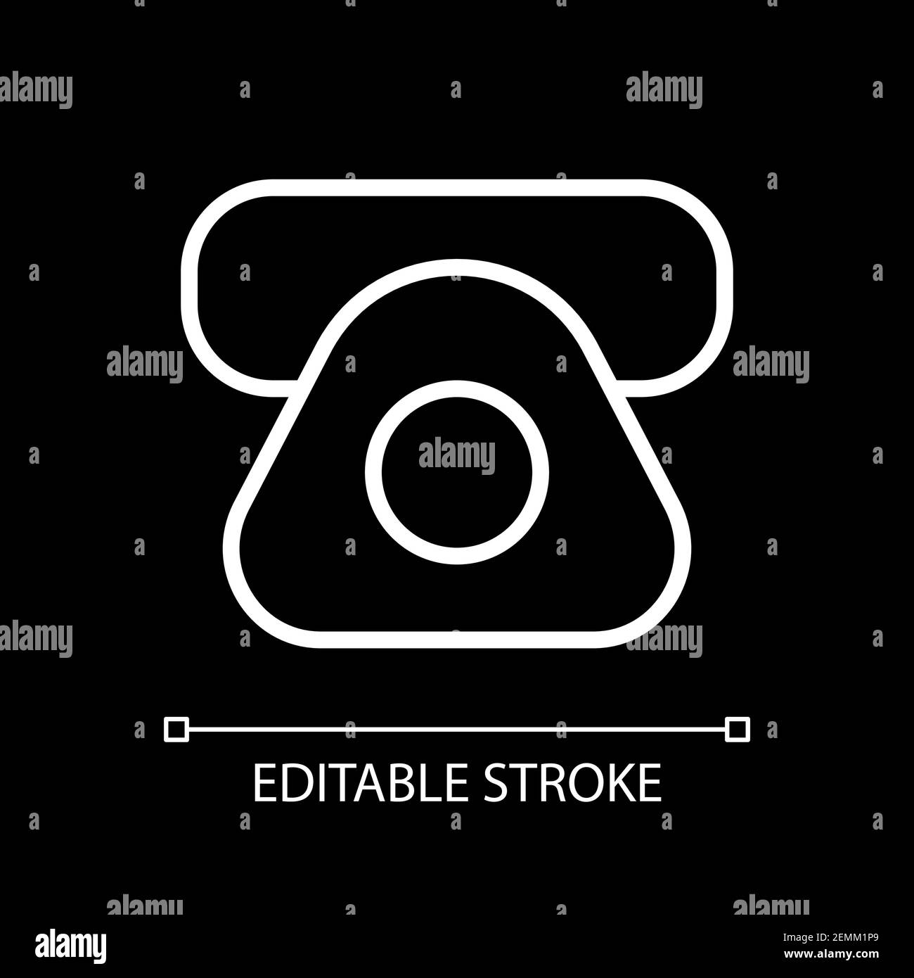 Phone book app white linear icon for dark theme Stock Vector Image ...