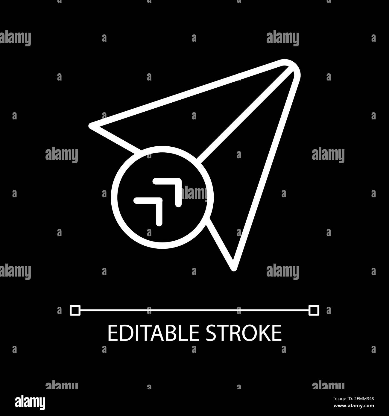 Send white linear icon for dark theme Stock Vector Image & Art - Alamy