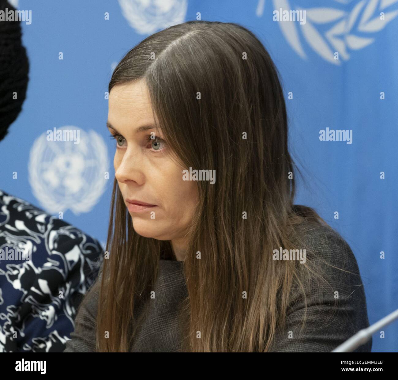 Prime Minister of Iceland Katrin Jakobsdottir attends Press Briefing on ...
