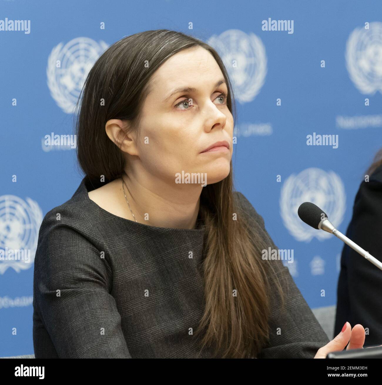 Prime Minister of Iceland Katrin Jakobsdottir attends Press Briefing on ...