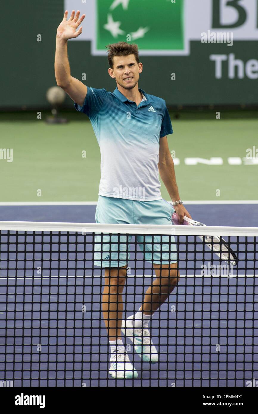 March 11, 2019: Dominic Thiem (AUT) in action where he defeated Gilles ...
