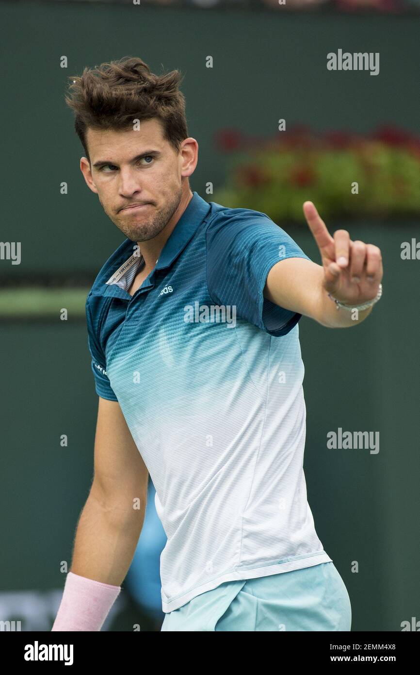 March 11, 2019: Dominic Thiem (AUT) in action where he defeated Gilles ...