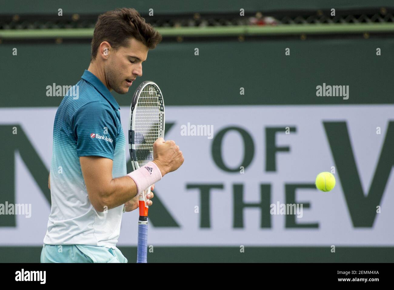 March 11, 2019: Dominic Thiem (AUT) in action where he defeated Gilles ...
