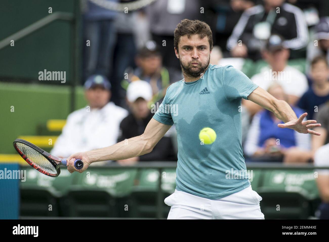 March 11, 2019: Gilles Simon (FRA) in action where he was defeated by ...