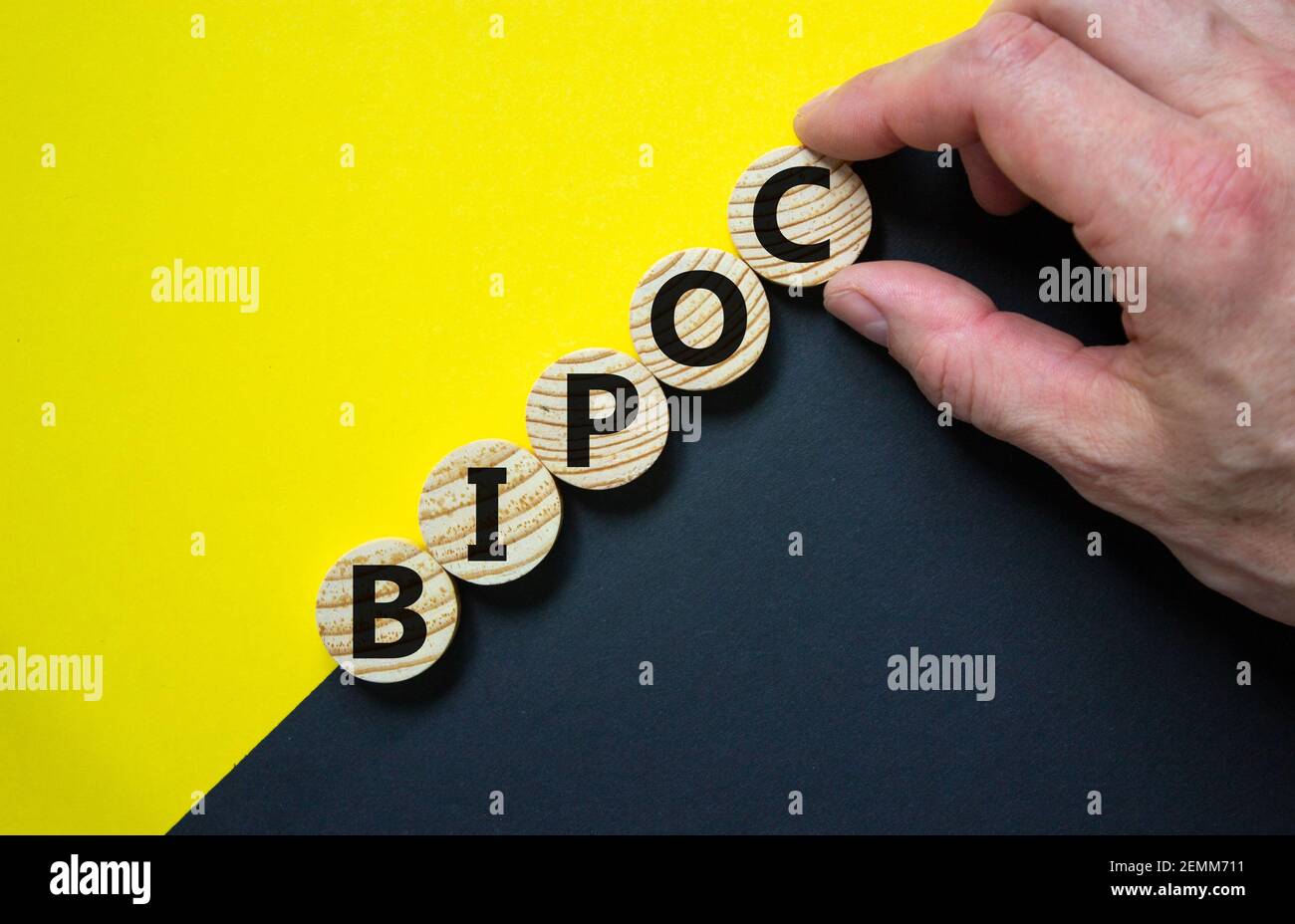 BIPOC symbol. Abbreviation BIPOC, black, indigenous and people of color ...