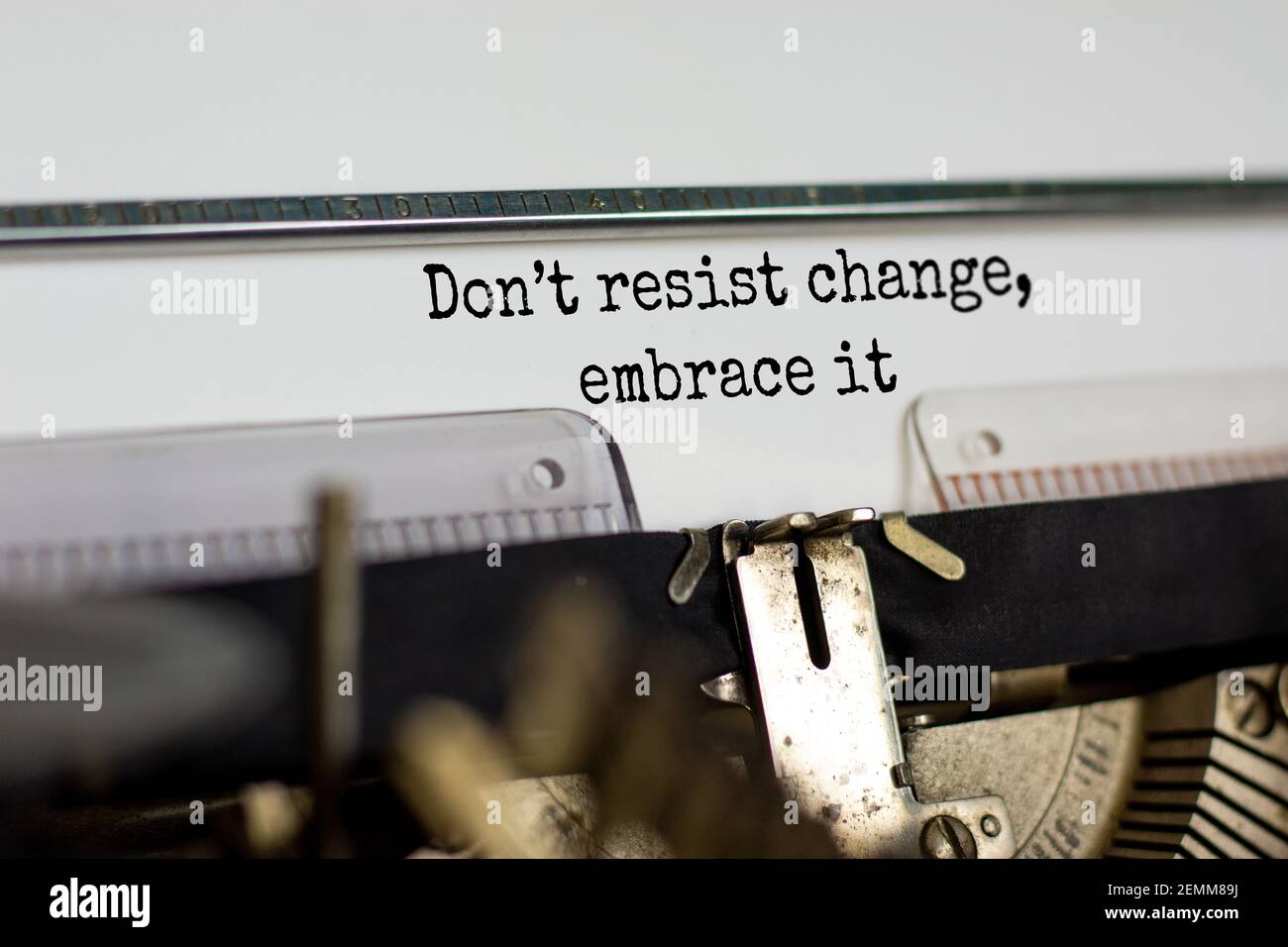 Time to change symbol. Text Do not resist change embrace it typed on ...
