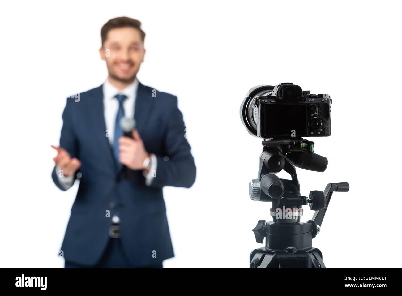 News anchor camera hi-res stock photography and images - Alamy