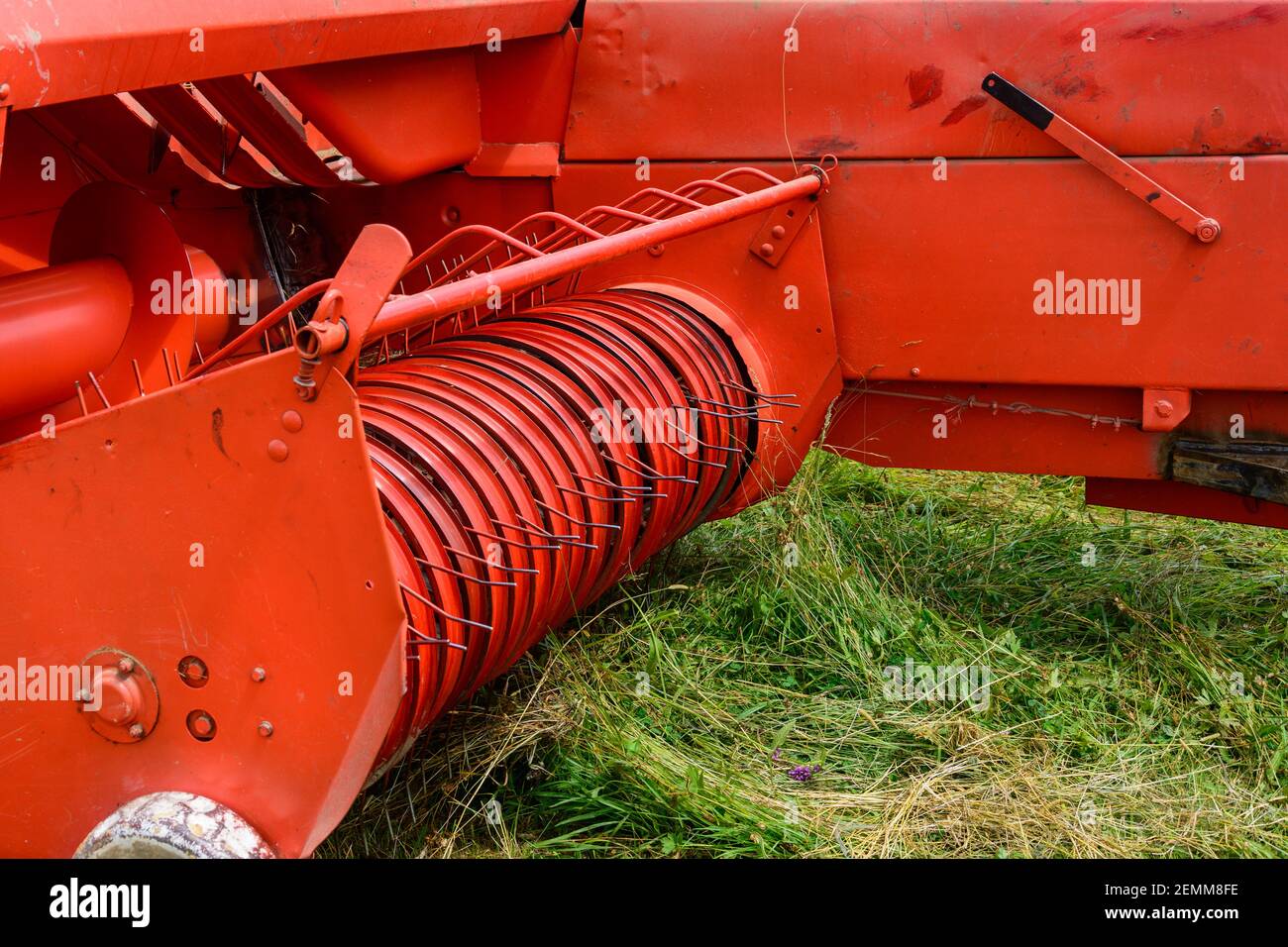 Hay baling press hi-res stock photography and images - Alamy