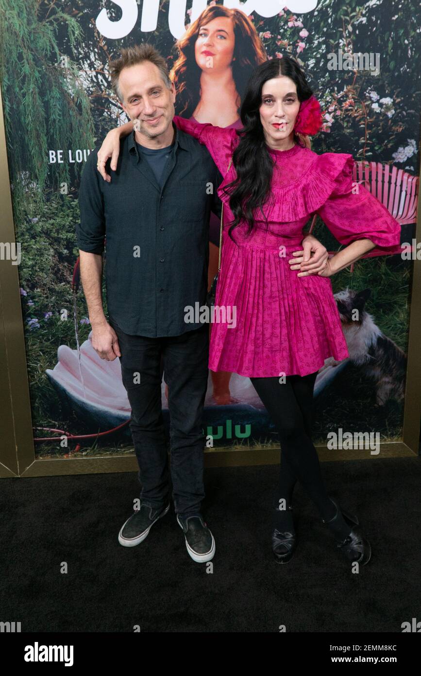 Jesse Peretz, Sarah Sophie Flicker attends the Hulu Premiere of "Shrill ...