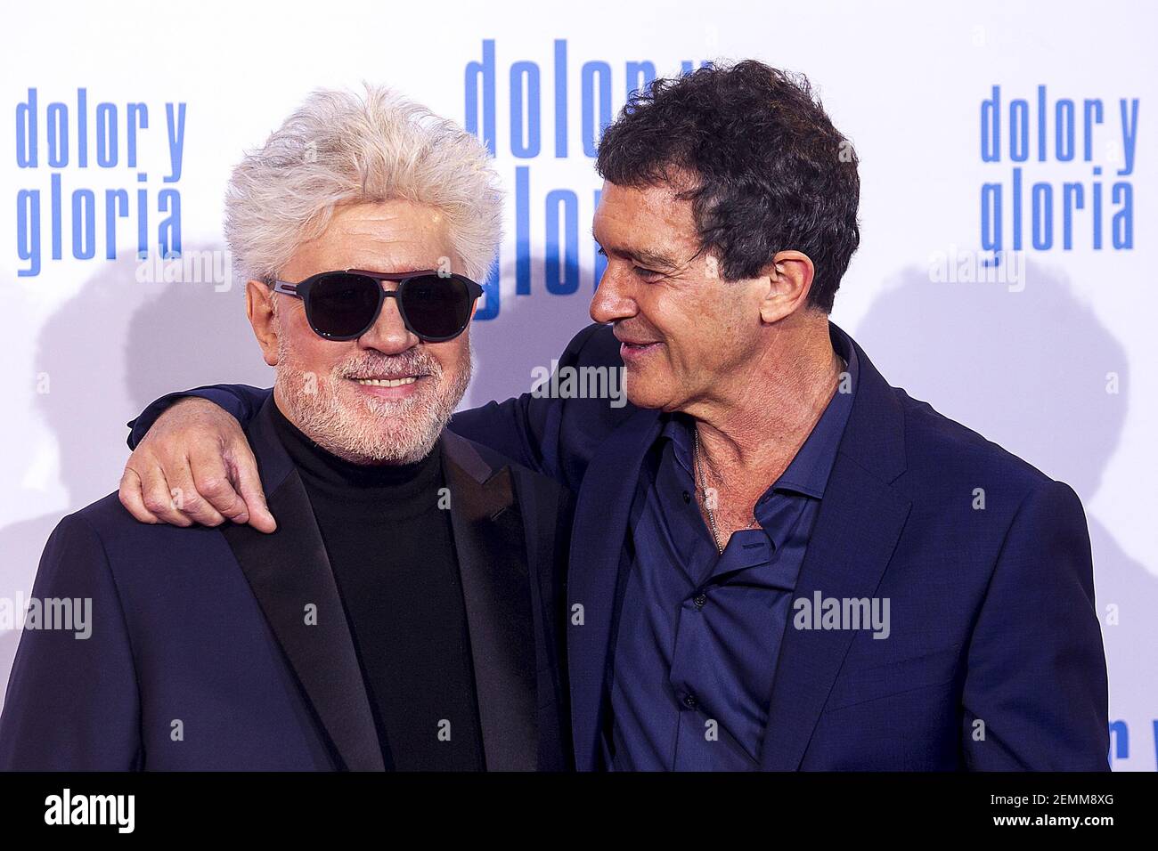 Pedro Almodovar and Antonio Banderas attend the movie premiere of ...