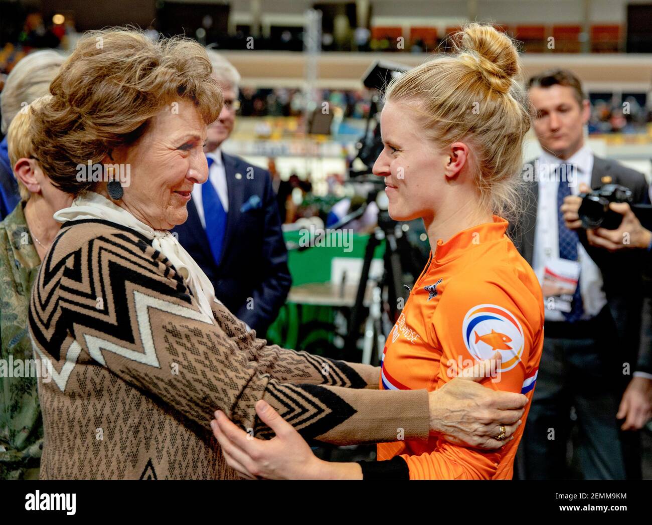 Princess Margriet with Caroline Groot worldchampion 500 meters ...