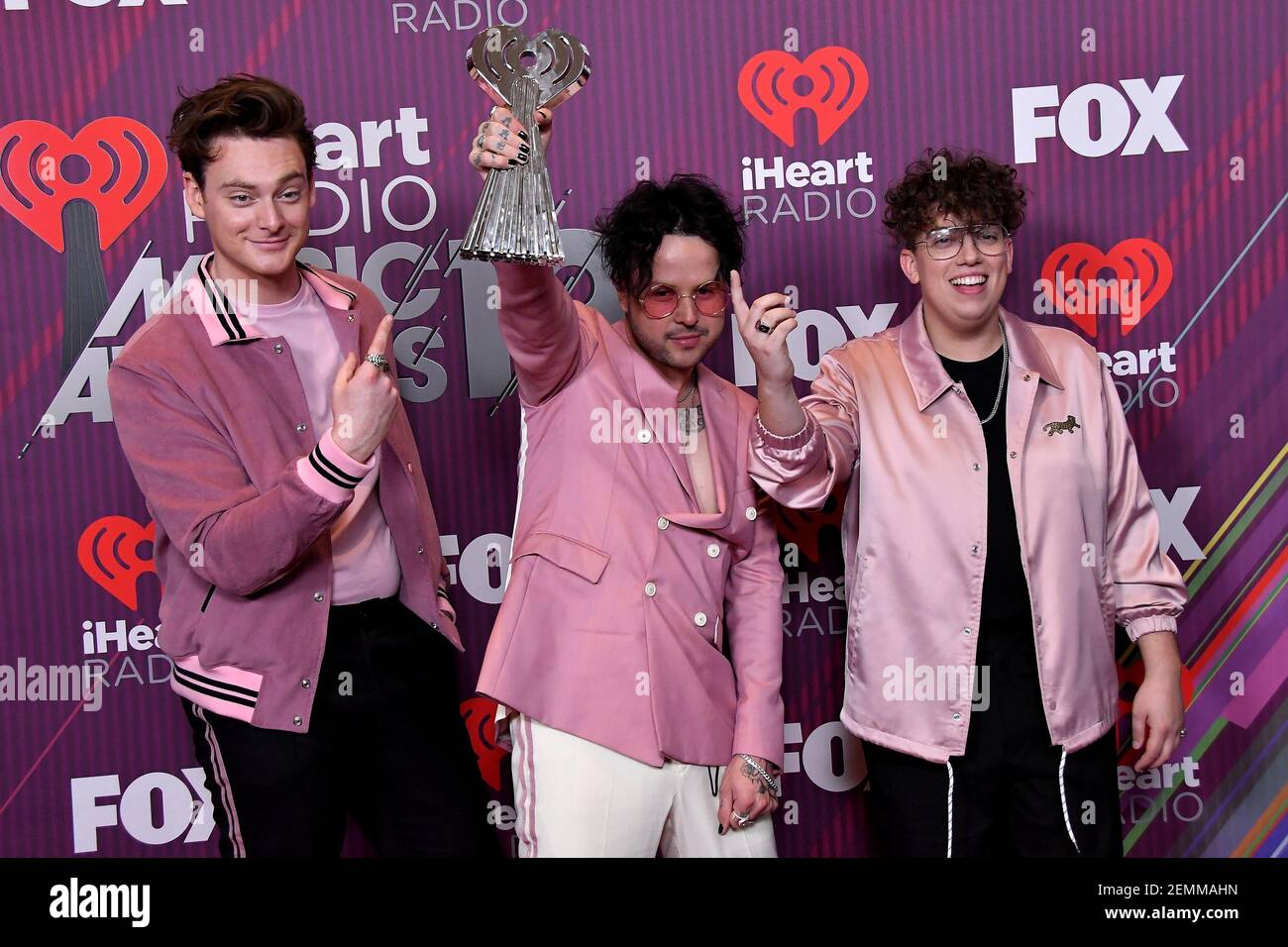 Lovelytheband (MitchyCollins, Jordan Greenwald and Sam Price) pose in ...