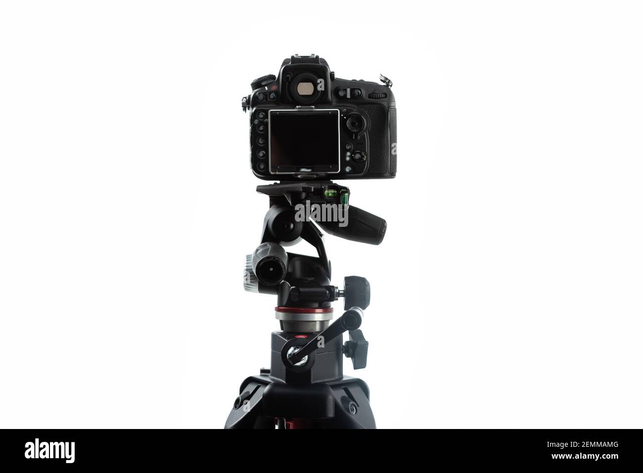professional digital camera on tripod isolated on white Stock Photo - Alamy