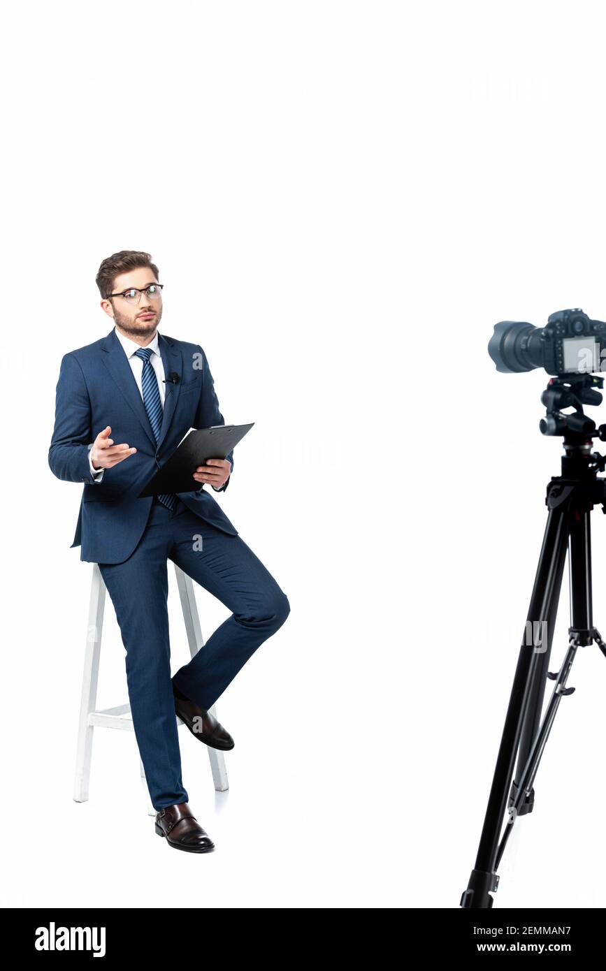 News anchor camera hi-res stock photography and images - Alamy