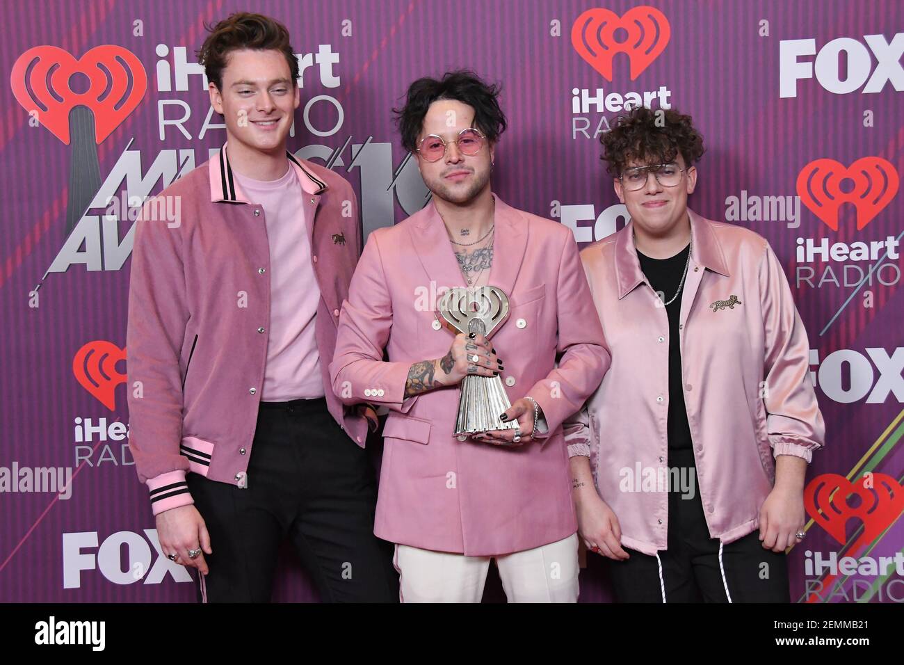 Lovelytheband (MitchyCollins, Jordan Greenwald and Sam Price) pose in ...