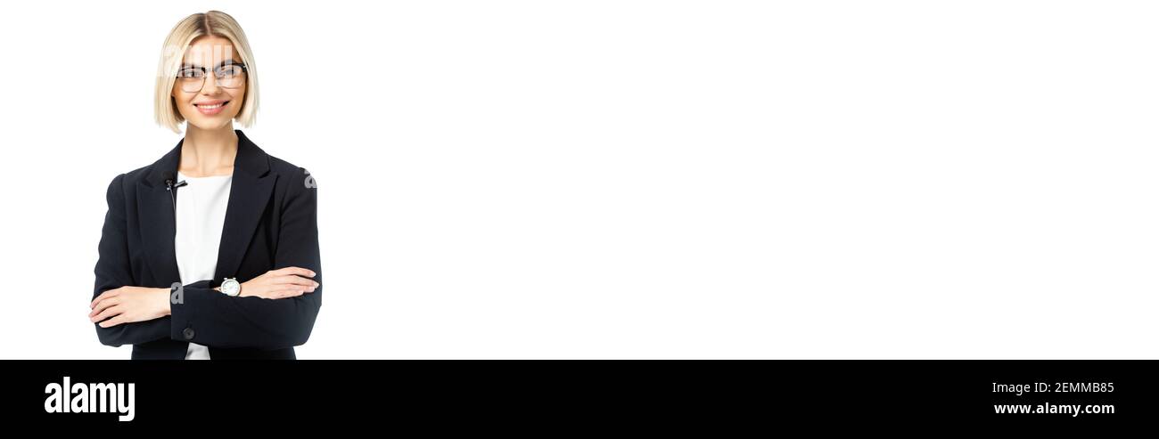 Television newscaster tv studio Cut Out Stock Images & Pictures - Alamy