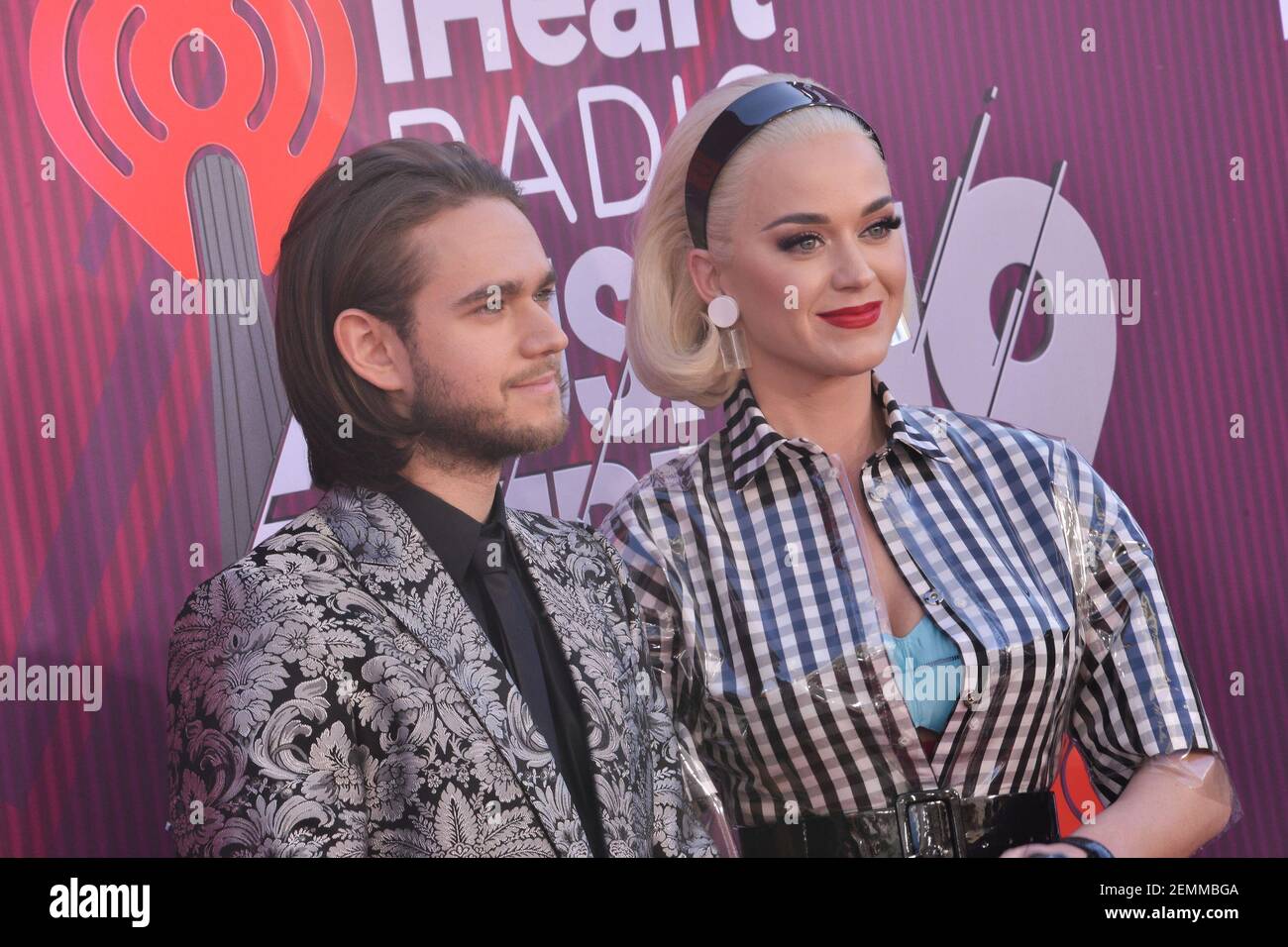 Katy Perry (R) and German-Russian producer Zedd at the 2019 iHeartRadio ...