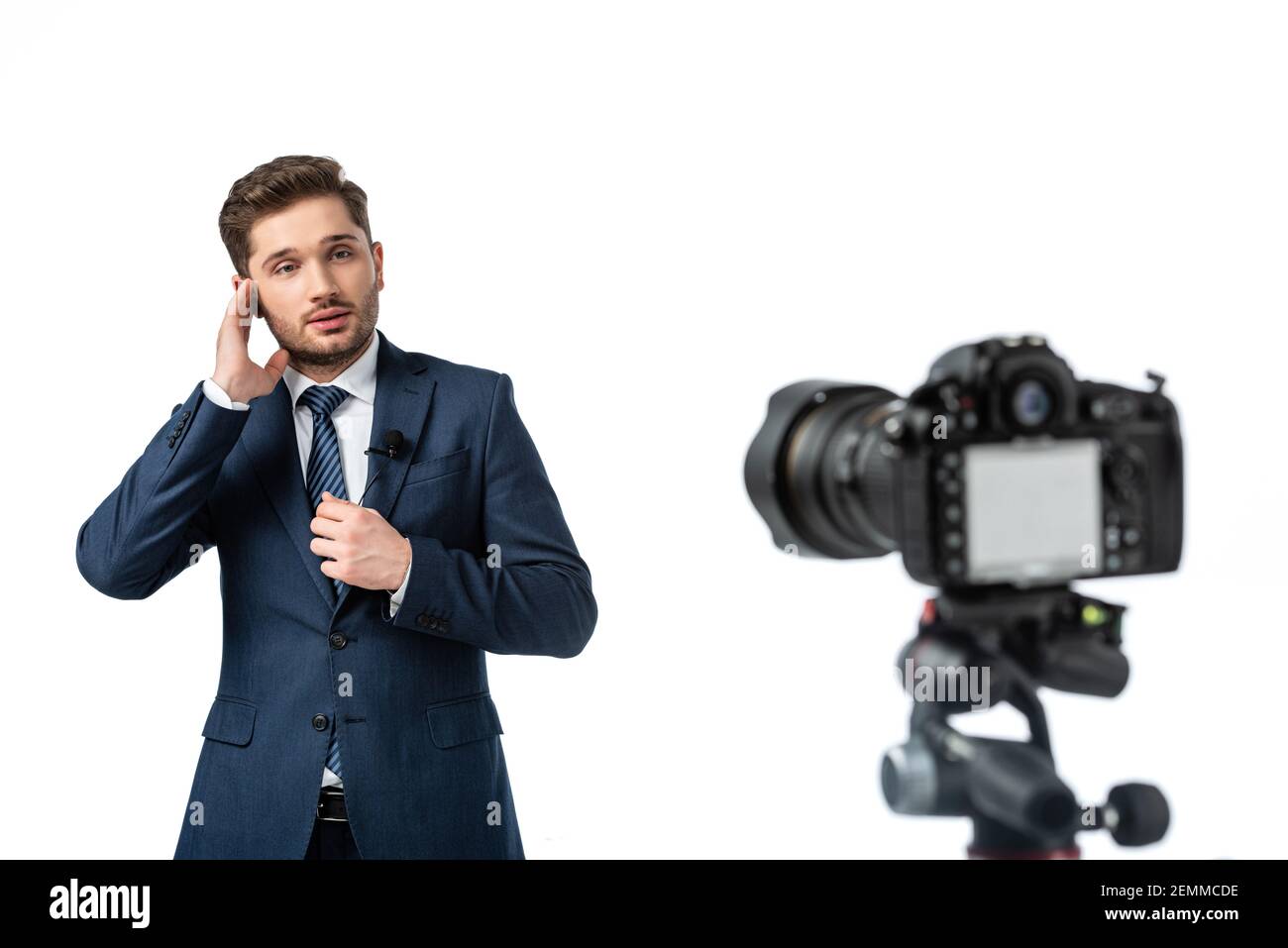 Tv television presenter broadcaster Cut Out Stock Images & Pictures - Alamy