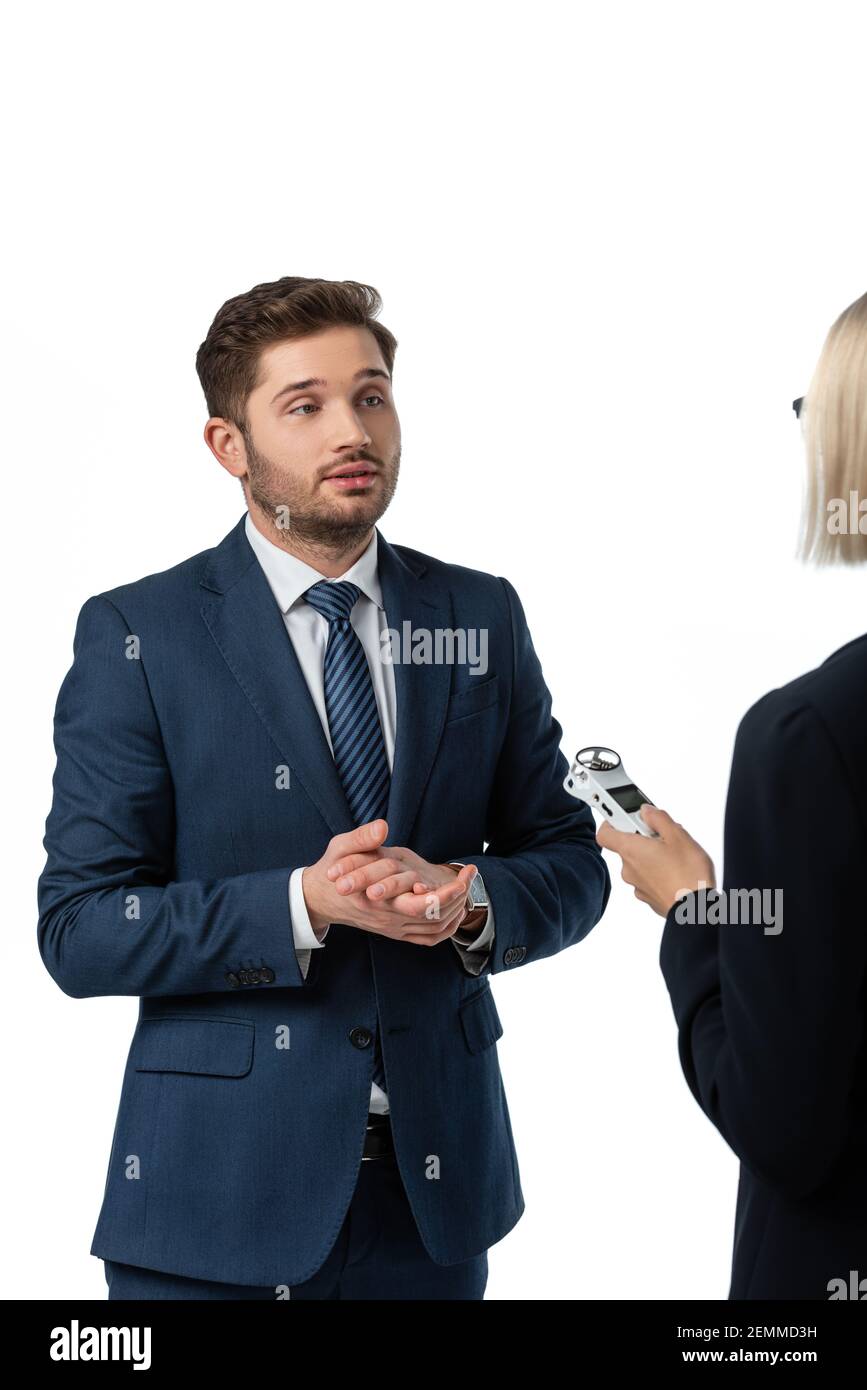 Radio Interview Man Woman High Resolution Stock Photography and Images ...