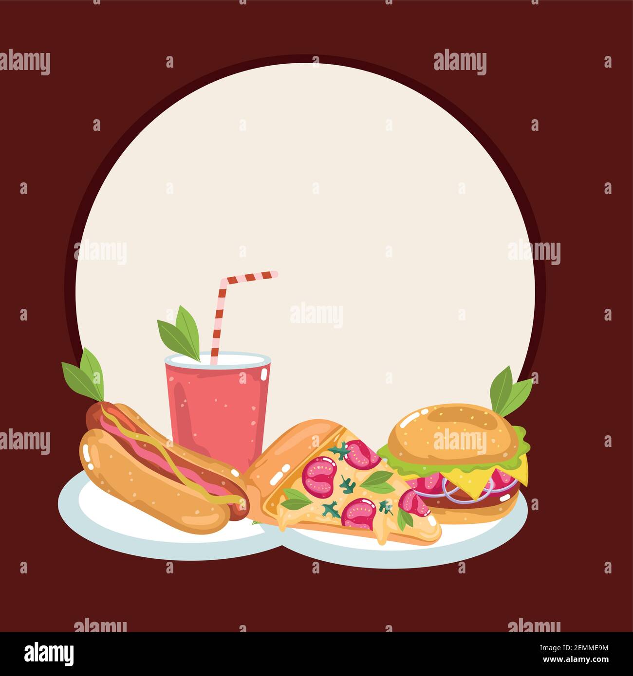 fast food dinner banner template Stock Vector Image & Art - Alamy