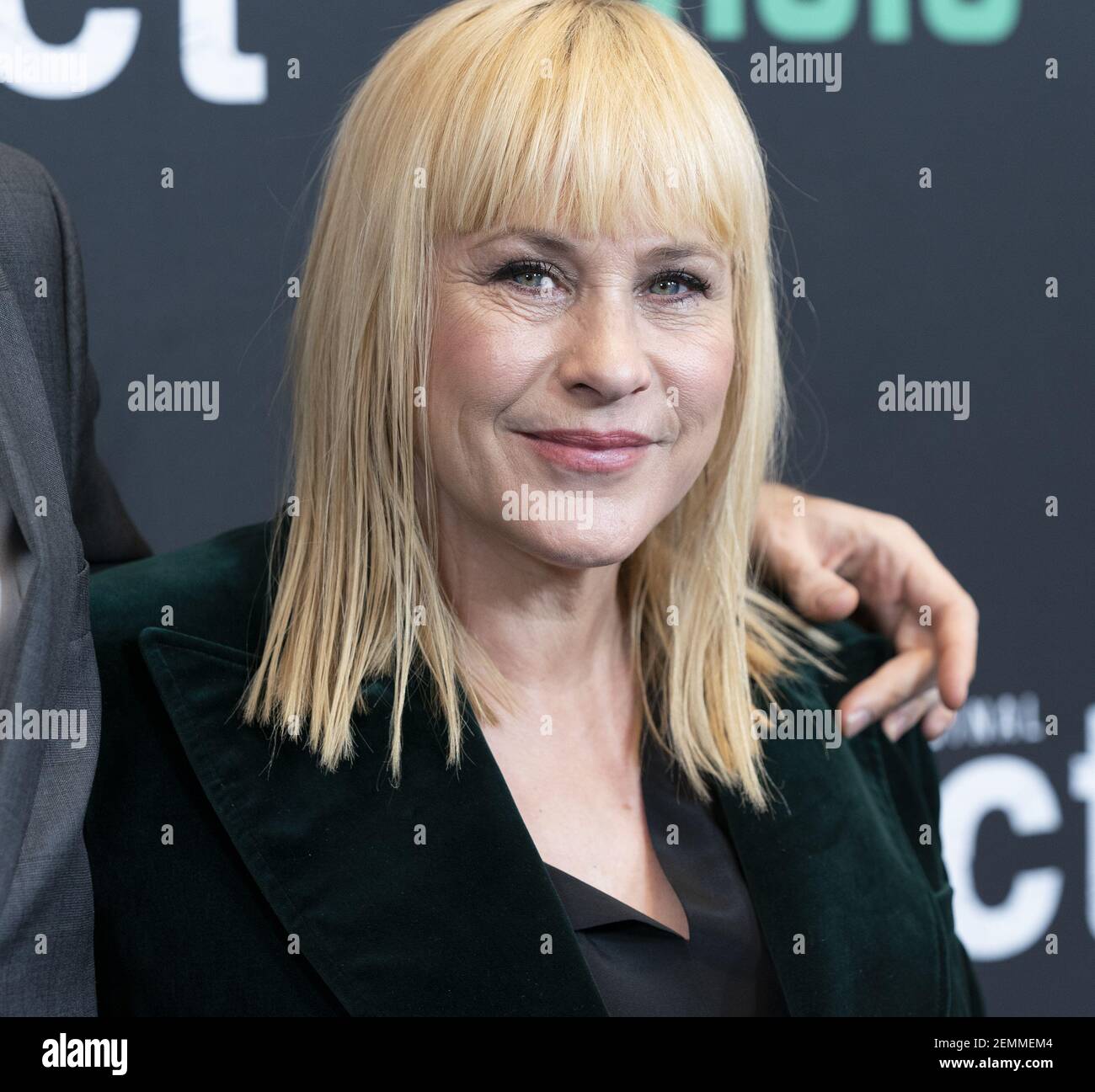 Patricia Arquette wearing suit by Bella Freud attends the premiere of ...